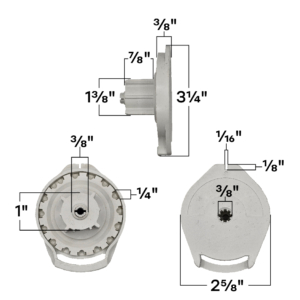 Mecho/5 Roller Shade Pocket Bracket Idle End - BlindParts.com