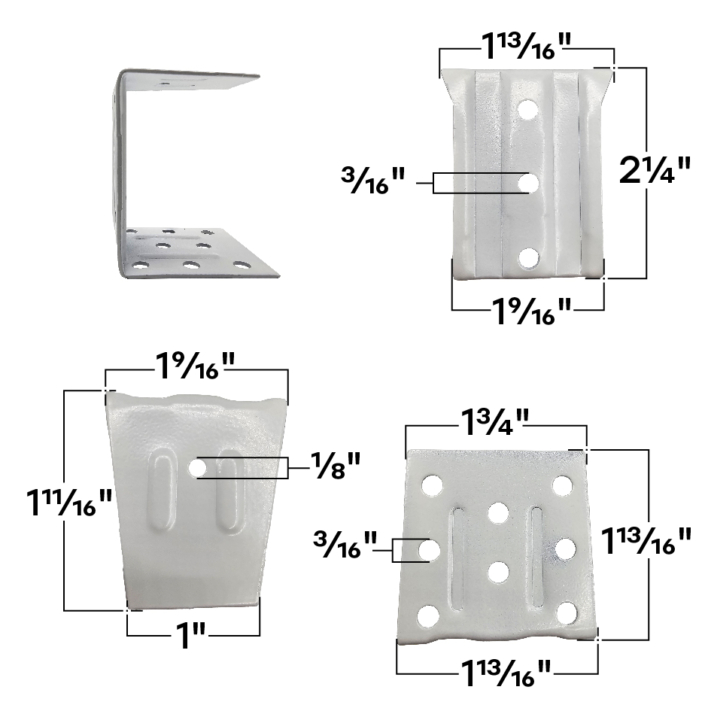 High Profile Center Support Bracket (White) - BlindParts.com
