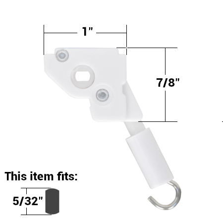 Mini Blind Wand Tilt Mechanism (5/32" Rounded Rectangular Hole ...