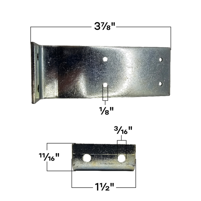 Zinc L-Shape Mounting Bracket #1 - BlindParts.com