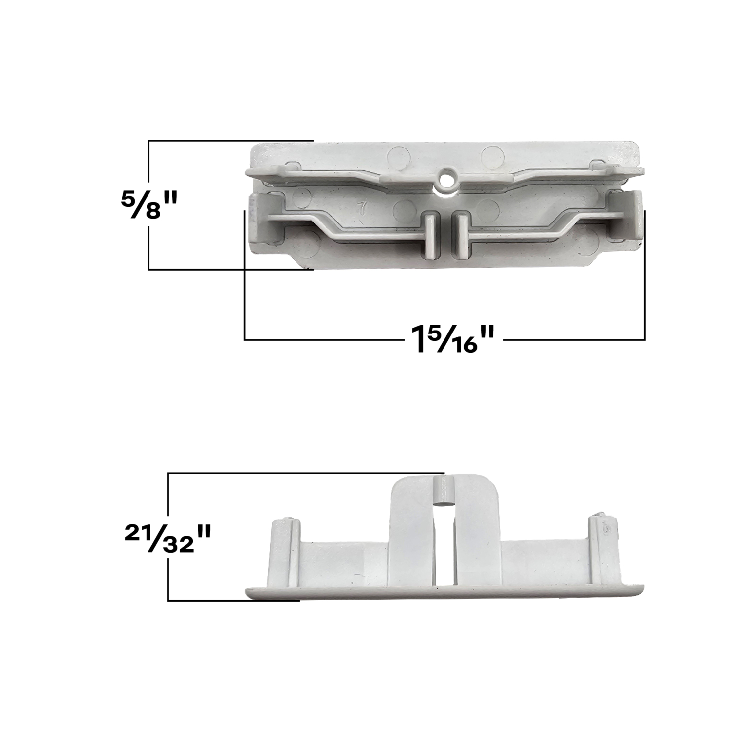 LouverDrape Bottom Rail End Cap - BlindParts.com