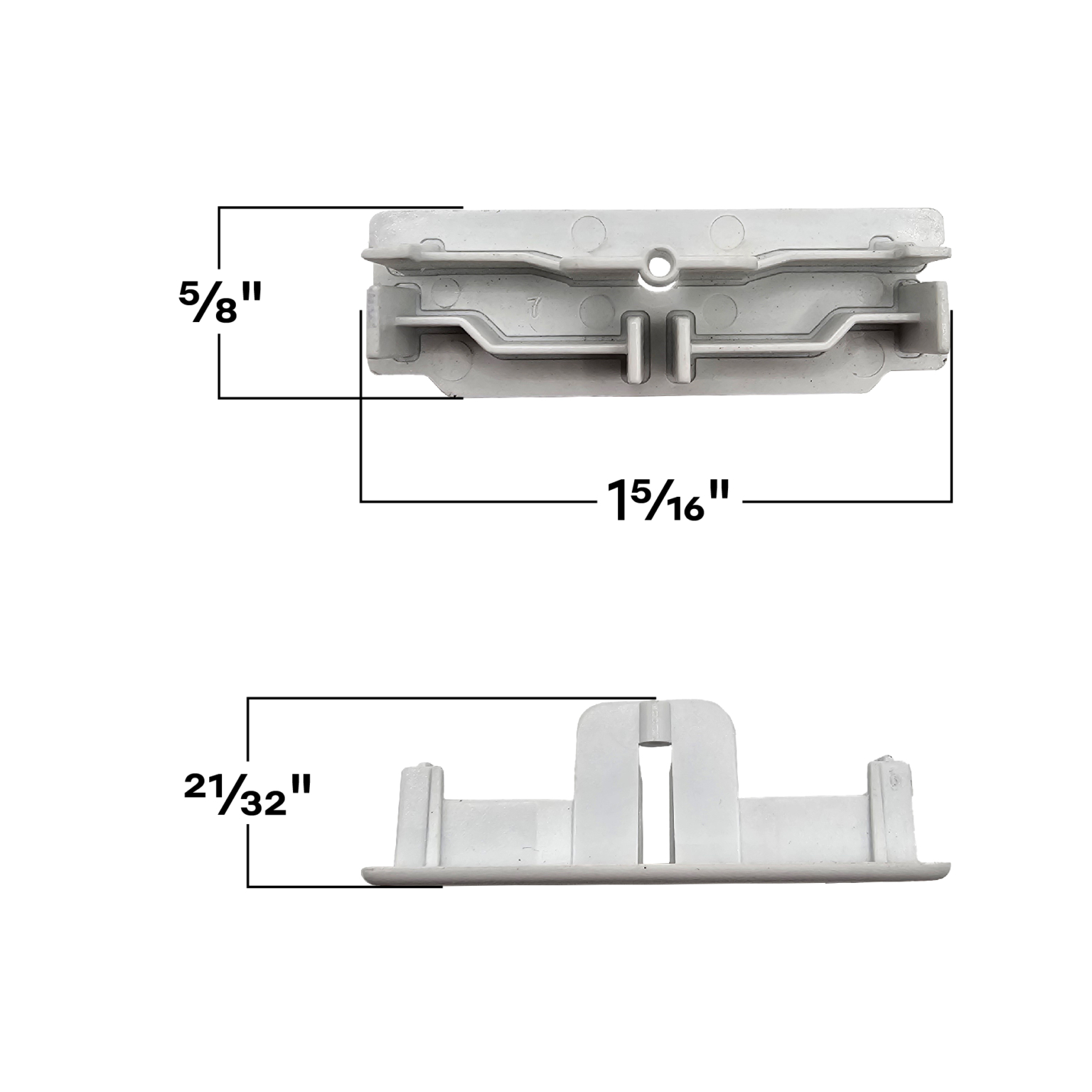 LouverDrape Top Rail End Cap #1 - BlindParts.com